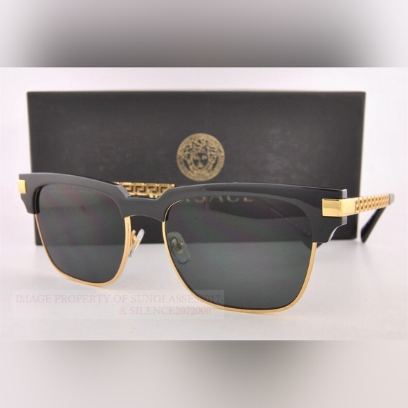 Versace | Accessories | New Versace Ve4447 Black Gold Sunglasses ...